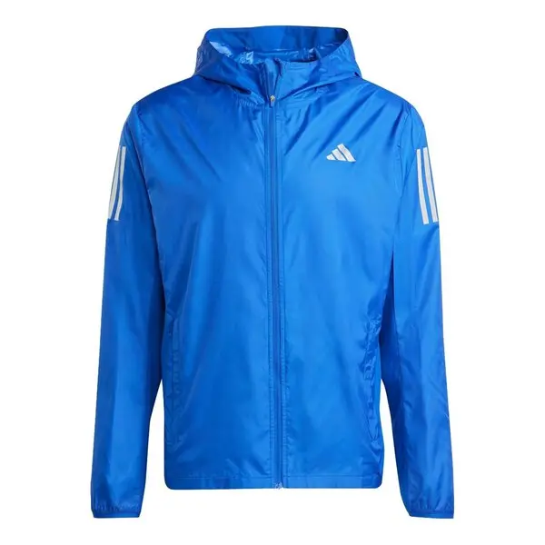 Adidas Own The Run Hooded Jacket - Blue