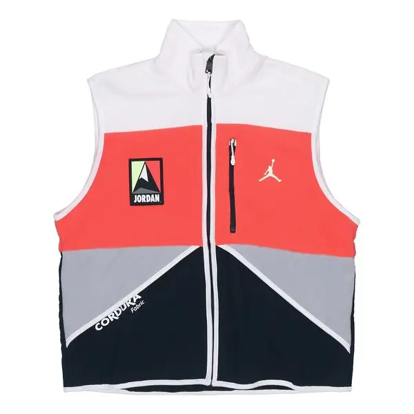 JORDAN Winter Utility Vest - White Orange Black Multi-color