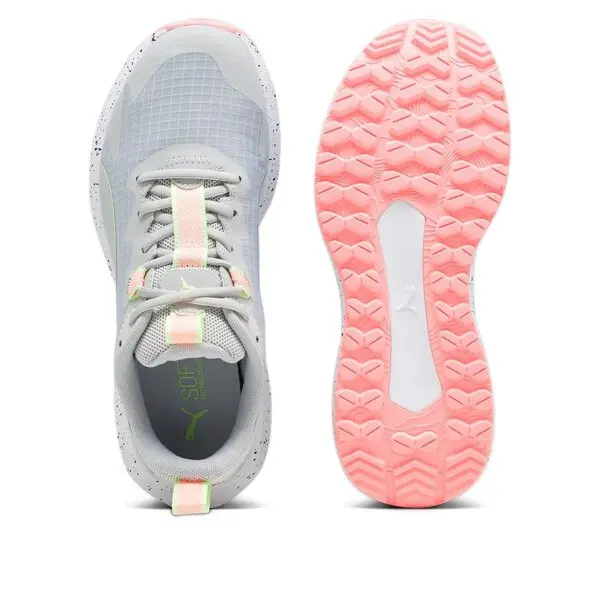 PUMA Twitch Runner Trail Sneakers - Light Grey/pink