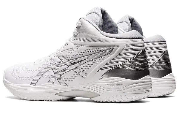 Asics High Top Basketball Sneakers - White/gray