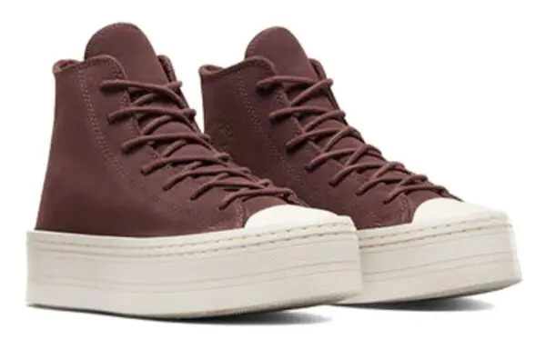 CONVERSE Chuck Taylor All Star Modern Lift Suede High Top - Brown/white