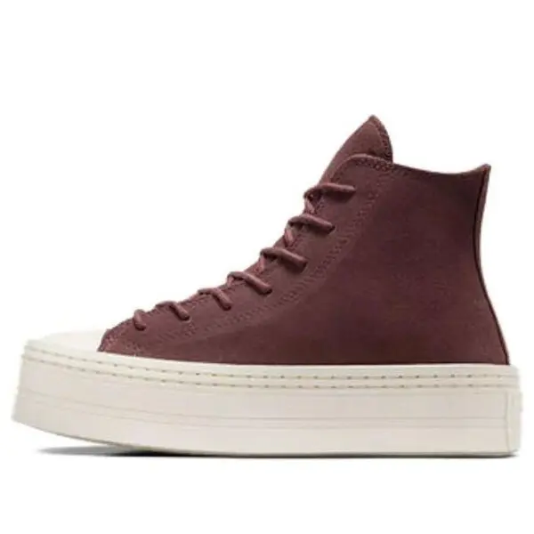 CONVERSE Chuck Taylor All Star Modern Lift Suede High Top - Brown/white