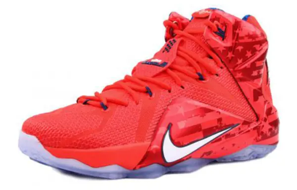 Nike Lebron 12 Usa Athletic Sneakers - Red/white/red