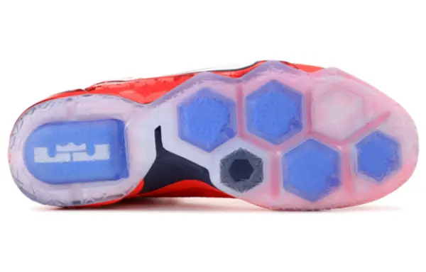 Nike Lebron 12 Usa Athletic Sneakers - Red/white/red