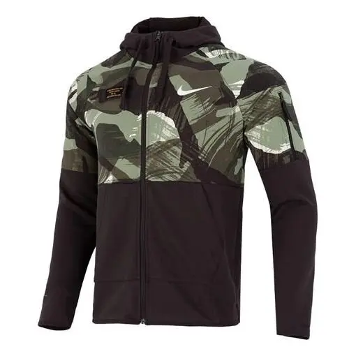 Nike Dri-fit Camouflage Fleece Hooded Jacket - Default Colorway