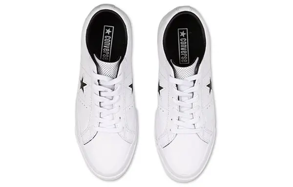 CONVERSE One Star Perforated Leather Low Top Sneakers - White/black