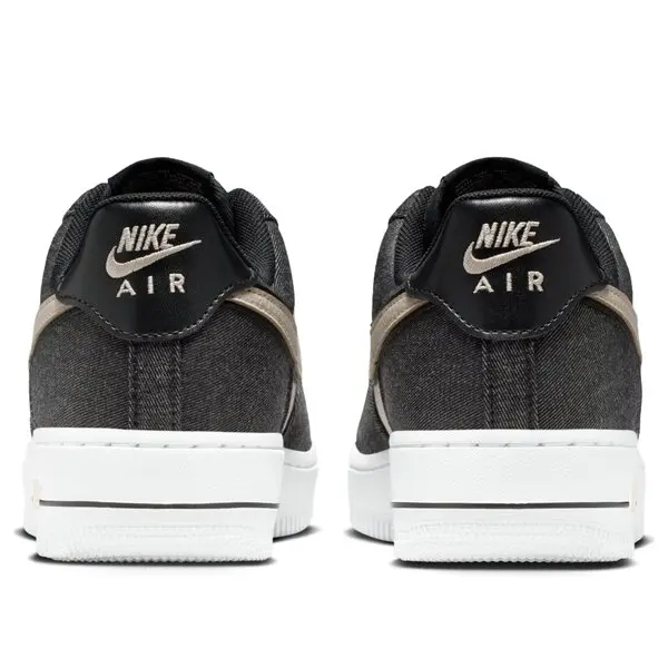 Nike Force 1 '07 Se "denim Black Net" Low Top Sneakers - Denim/black Net