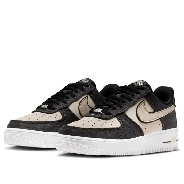 Nike Force 1 '07 Se 'denim Black Net' Low Top Sneakers - Denim/black Net