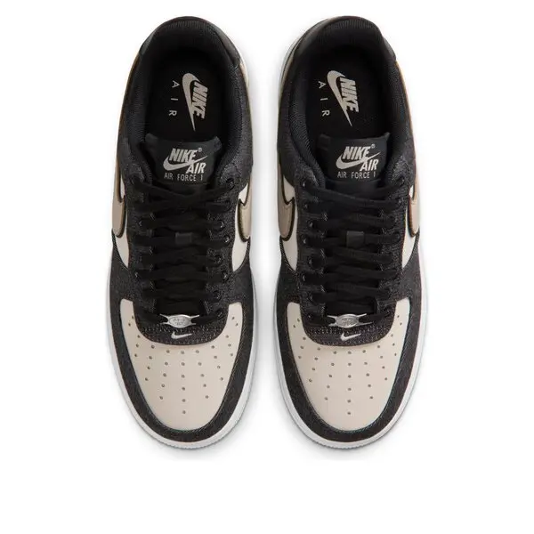 Nike Force 1 '07 Se 'denim Black Net' Low Top Sneakers - Denim/black Net