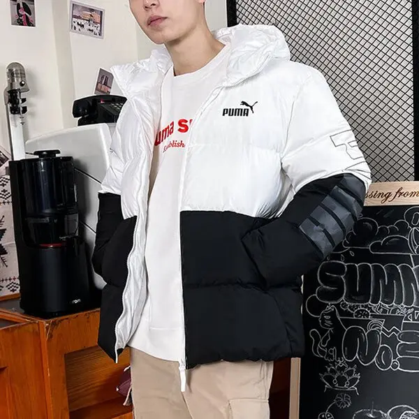 PUMA Colorblock Hooded Puffer Jacket