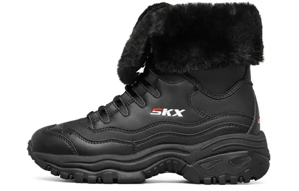 Sketchers Energy Lace-up Fur Trimmed Athletic Boots