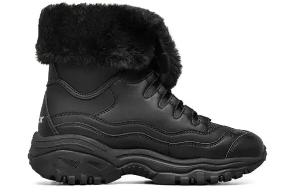 Sketchers Energy Lace-up Fur Trimmed Athletic Boots