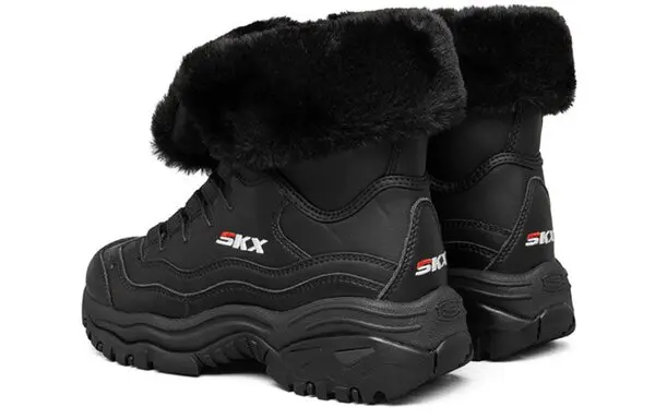 Sketchers Energy Lace-up Fur Trimmed Athletic Boots