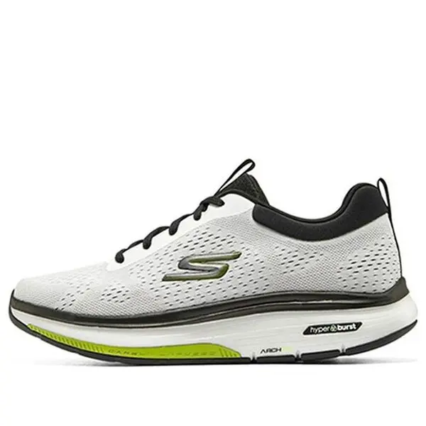 Sketchers Go Walk Arch Fit Workout Walker Athletic Shoes - White/black/lime