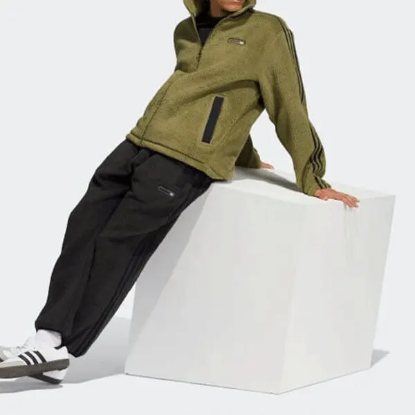 Adidas Originals Plush Stay Warm Bundle Feet Sports Pants/trousers/joggers Black - Default Color