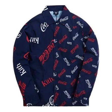 Kith X Coca-cola X Mitchell & Ness Coaches Jacket - Navy