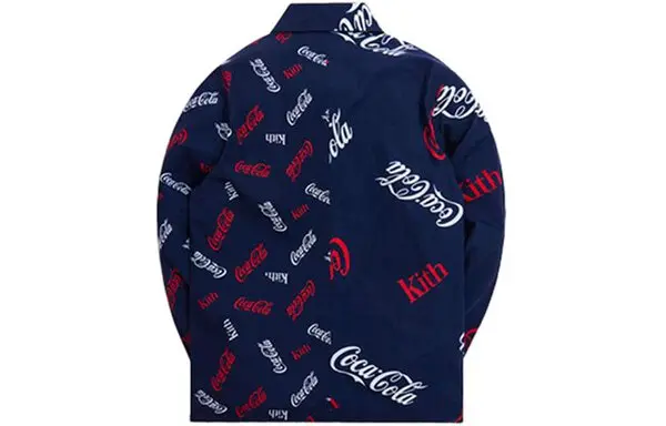 Kith X Coca-cola X Mitchell & Ness Coaches Jacket - Navy