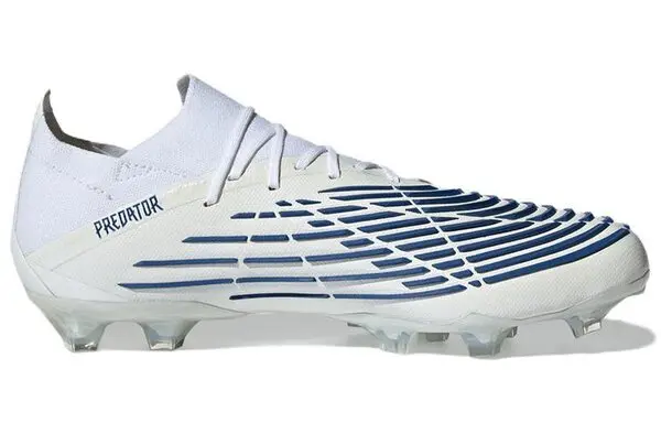 Adidas Predator Edge.1 L Ag Cleats - White/blue