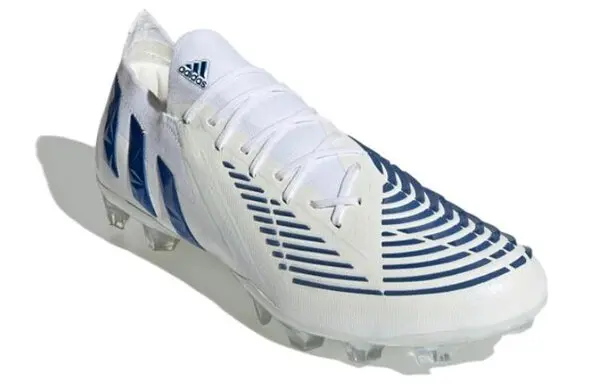 Adidas Predator Edge.1 L Ag Cleats - White/blue