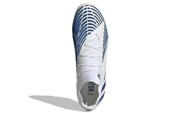 Adidas Predator Edge.1 L Ag Cleats - White/blue