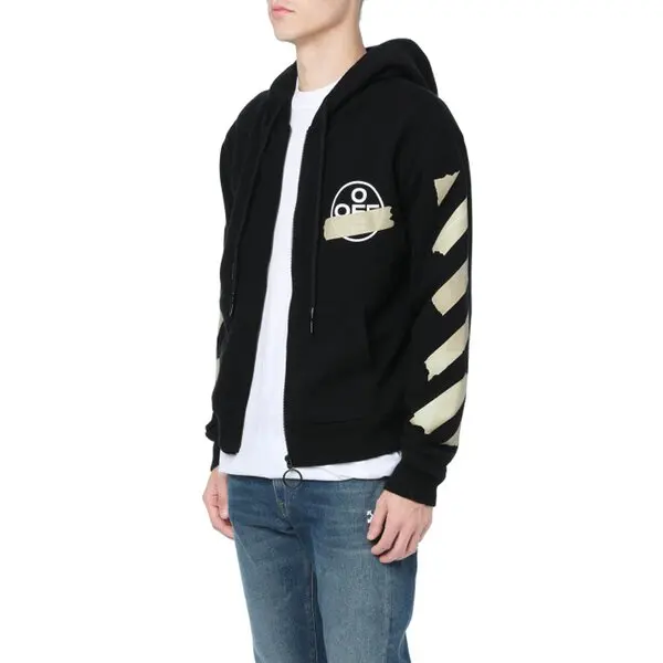 Off-White Ss20 Arrows Sketch Zip-up Hoodie