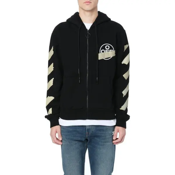 Off-White Ss20 Arrows Sketch Zip-up Hoodie