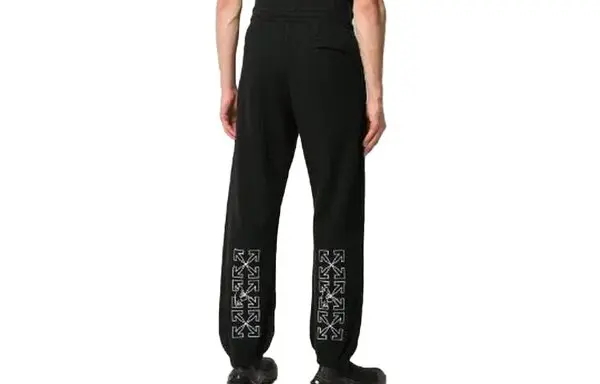 Off-White Arrow Printing Sports Long Pants - Black