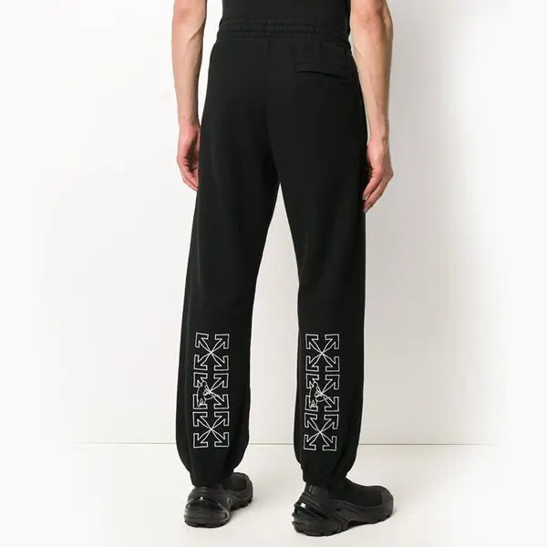 Off-White Arrow Printing Sports Long Pants - Black