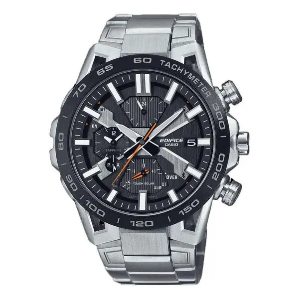 Casio Edifice Stainless Steel Solar Watch - Black