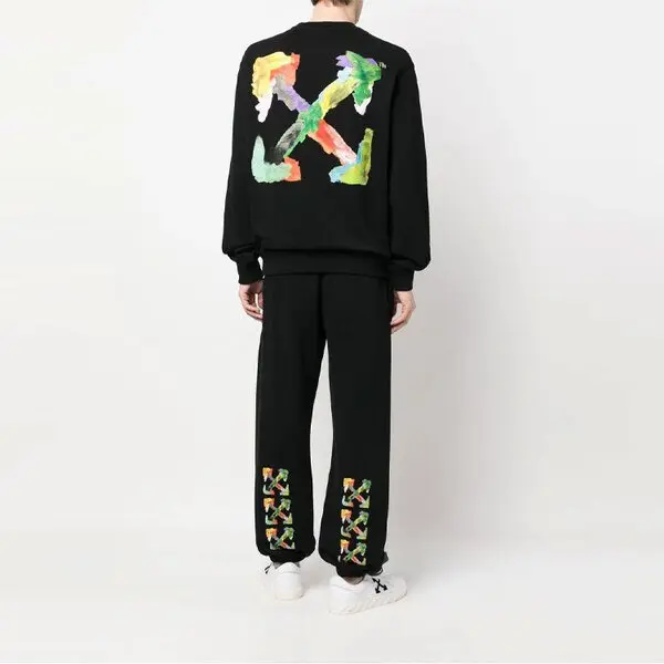 Off-White Brush Arrow Crew Neck Sweatshirt - Black/multi