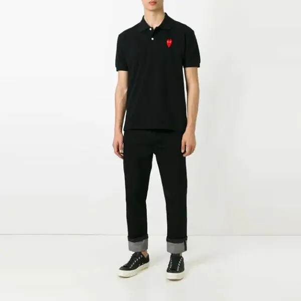 Play Comme Des Garcon Polo Red Emblem