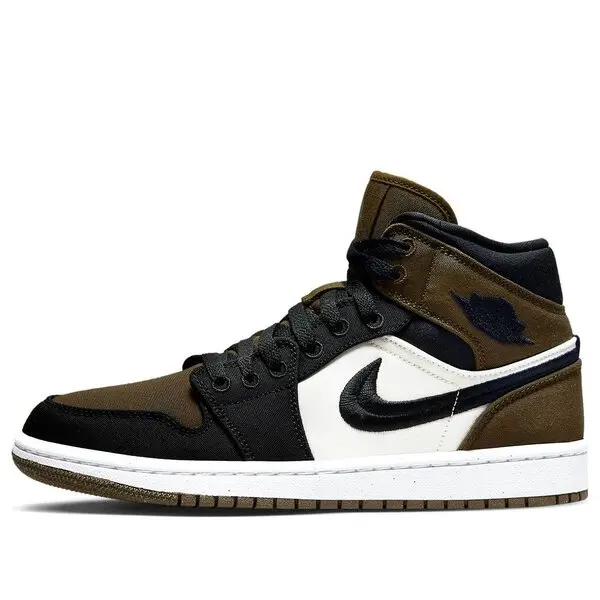JORDAN 1 Mid Se "olive Toe" Sneakers - Green