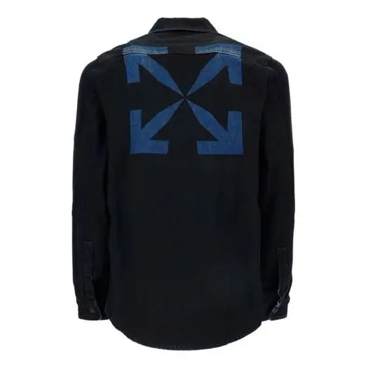 Off-White Arrows Arrow Pattern Denim Shirt Ordinary Version - Black