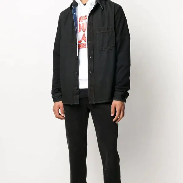Off-White Arrows Arrow Pattern Denim Shirt Ordinary Version