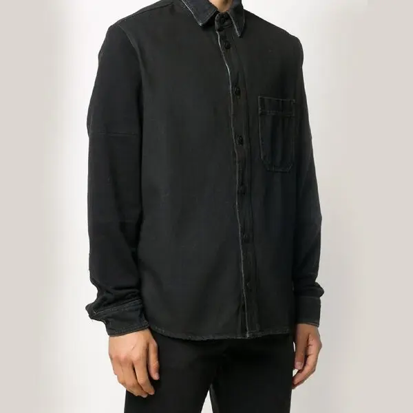 Off-White Arrows Arrow Pattern Denim Shirt Ordinary Version