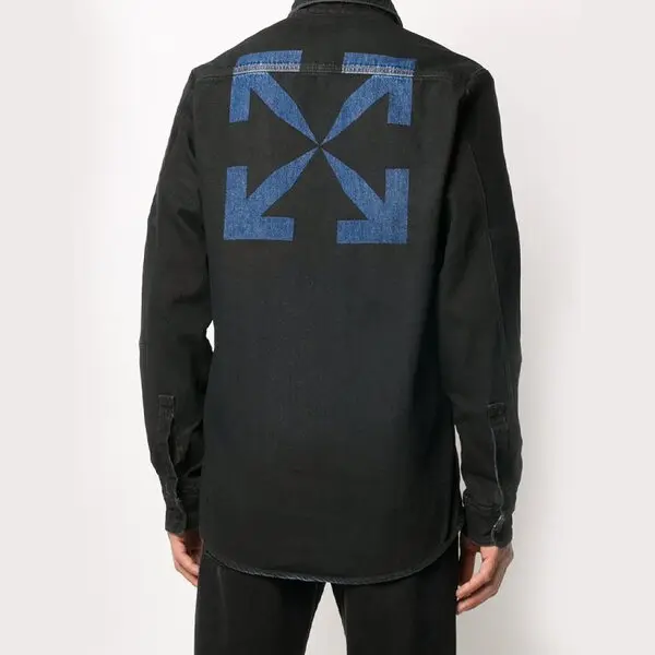 Off-White Arrows Arrow Pattern Denim Shirt Ordinary Version