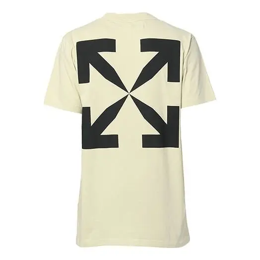 Off-White Arrow Short Sleeve Version Creamy White T-shirt - Black