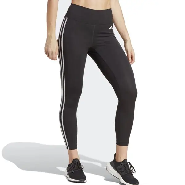 Adidas Train Essentials 3-stripes High-waisted 7/8 Leggings - Black