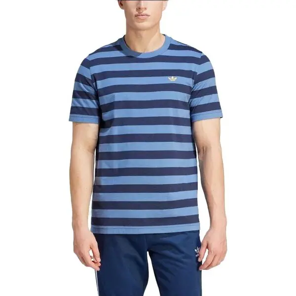 Adidas Originals Striped T-shirt 'blue White