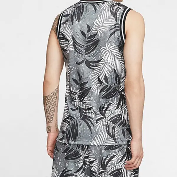 JORDAN Basketball Vest With Leaf Print - Grey