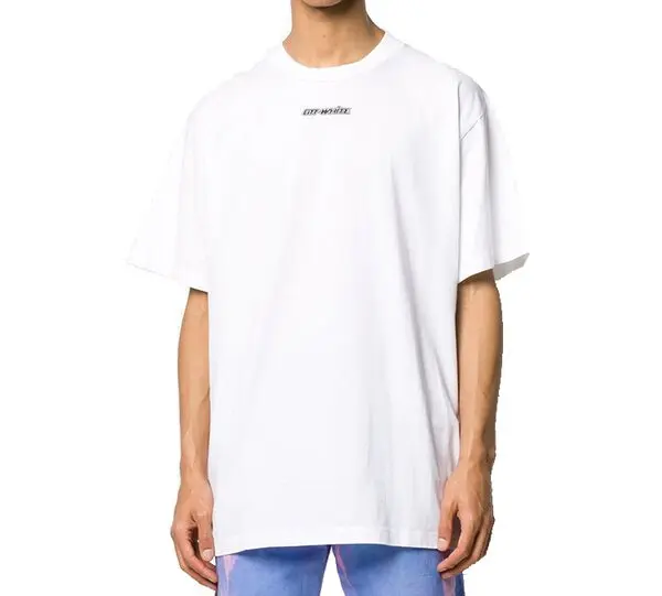 Off-White Back Arrow Printing Pattern Round Neck Short Sleeve Loose Fit