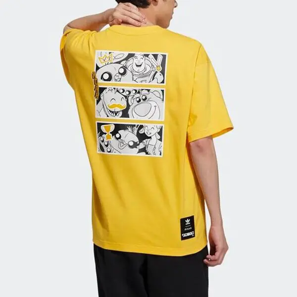 Adidas Originals Manga Ss Tee 2 Sports Causual Round Collar Male - Yellow
