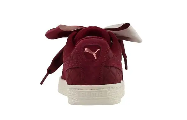 PUMA Suede Heart Quilt Sneaker - Wine