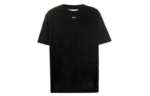 Off-White Splash Ink Arrow Round Neck Short Sleeve