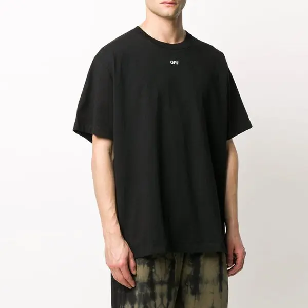 Off-White Splash Ink Arrow Round Neck Short Sleeve
