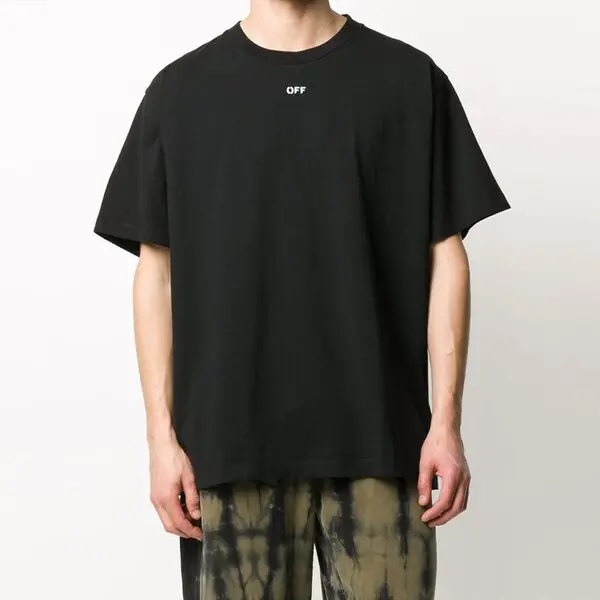 Off-White Splash Ink Arrow Round Neck Short Sleeve