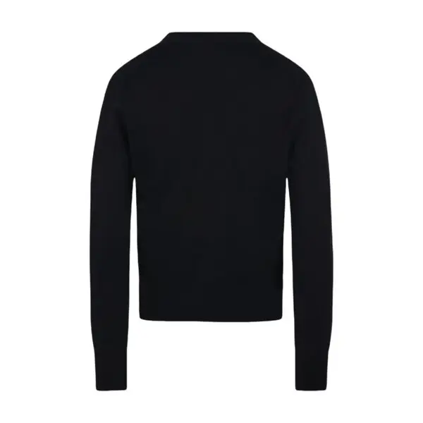 AMI Paris Small Heart Logo Cardigan - Black/red