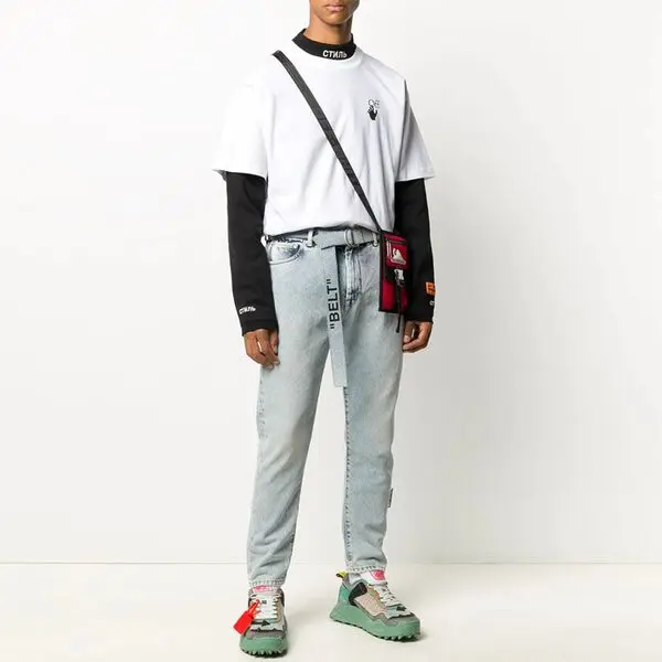Off-White Fw20 Human Skeleton Arrow Short-sleeve Tee - White