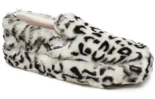 VANS Sandy Liang X Classic Slip-on Platform "fuxxy Leopard - White