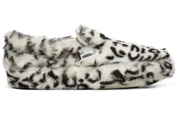 VANS Sandy Liang X Classic Slip-on Platform "fuxxy Leopard